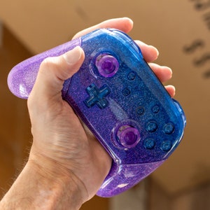 Cosmic Glitter Pro Controller Holographic Custom Nintendo Switch Gaming ...