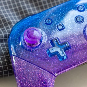 Cosmic Glitter Pro Controller Holographic Custom Nintendo Switch Gaming ...