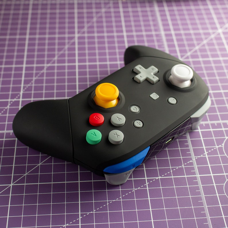 Nintendo Switch Pro Controller Mod Black Gamecube Retro Style - Etsy
