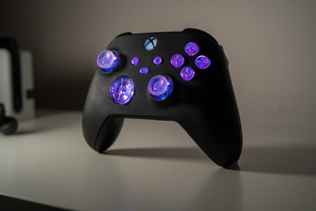Custom Xbox Controller LED Mod Black With Clear Backlit Buttons for ... Custom Xbox Controller LED Mod Black With Clear Backlit Buttons for ...
