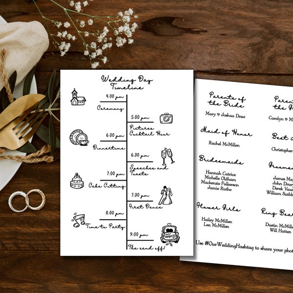 Cute Wedding Program - Etsy