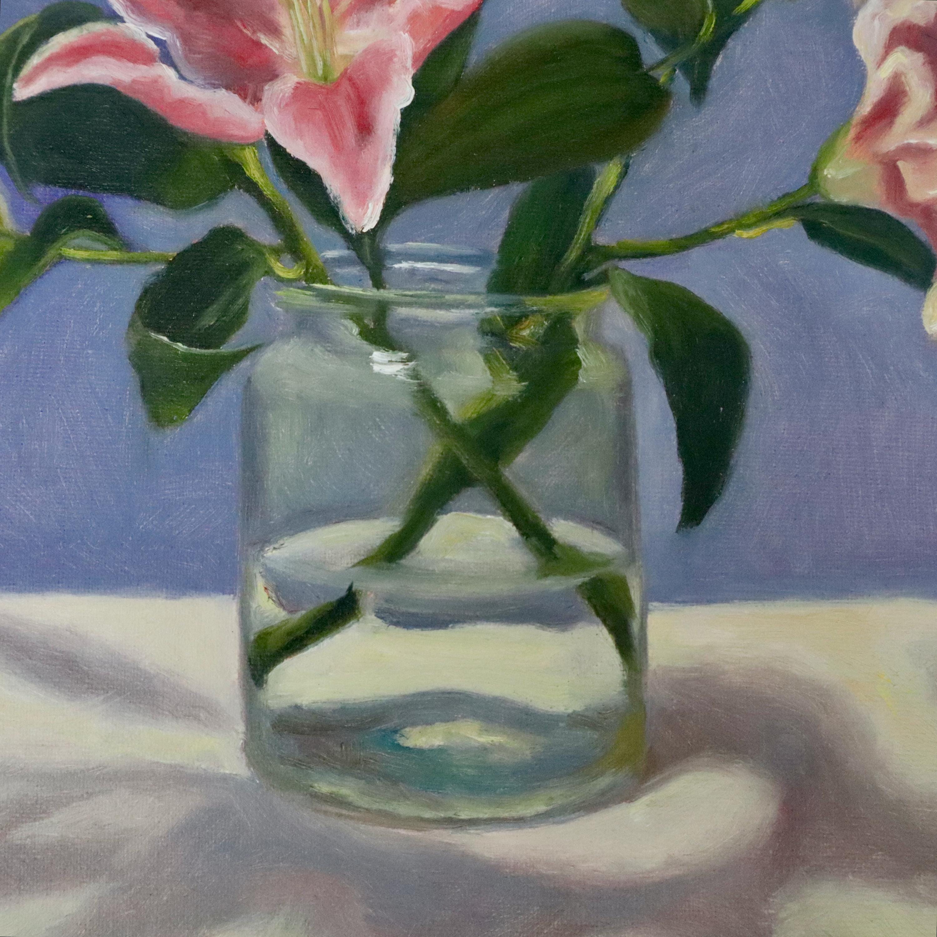 Lily Painting on Canvas Floral Still Life Artwork Wall Art Home Decor ...