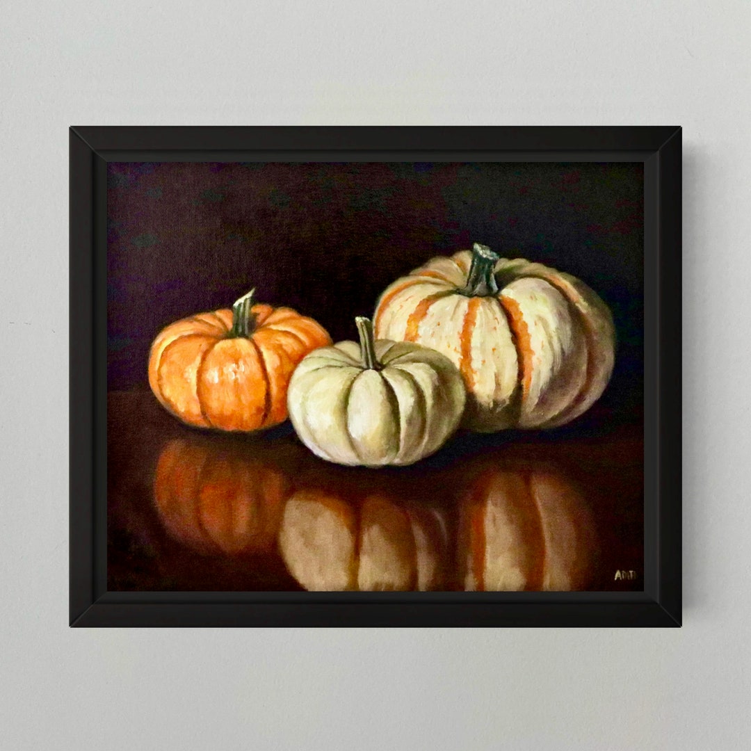 Pumpkins Oil Painting on Canvas - Etsy