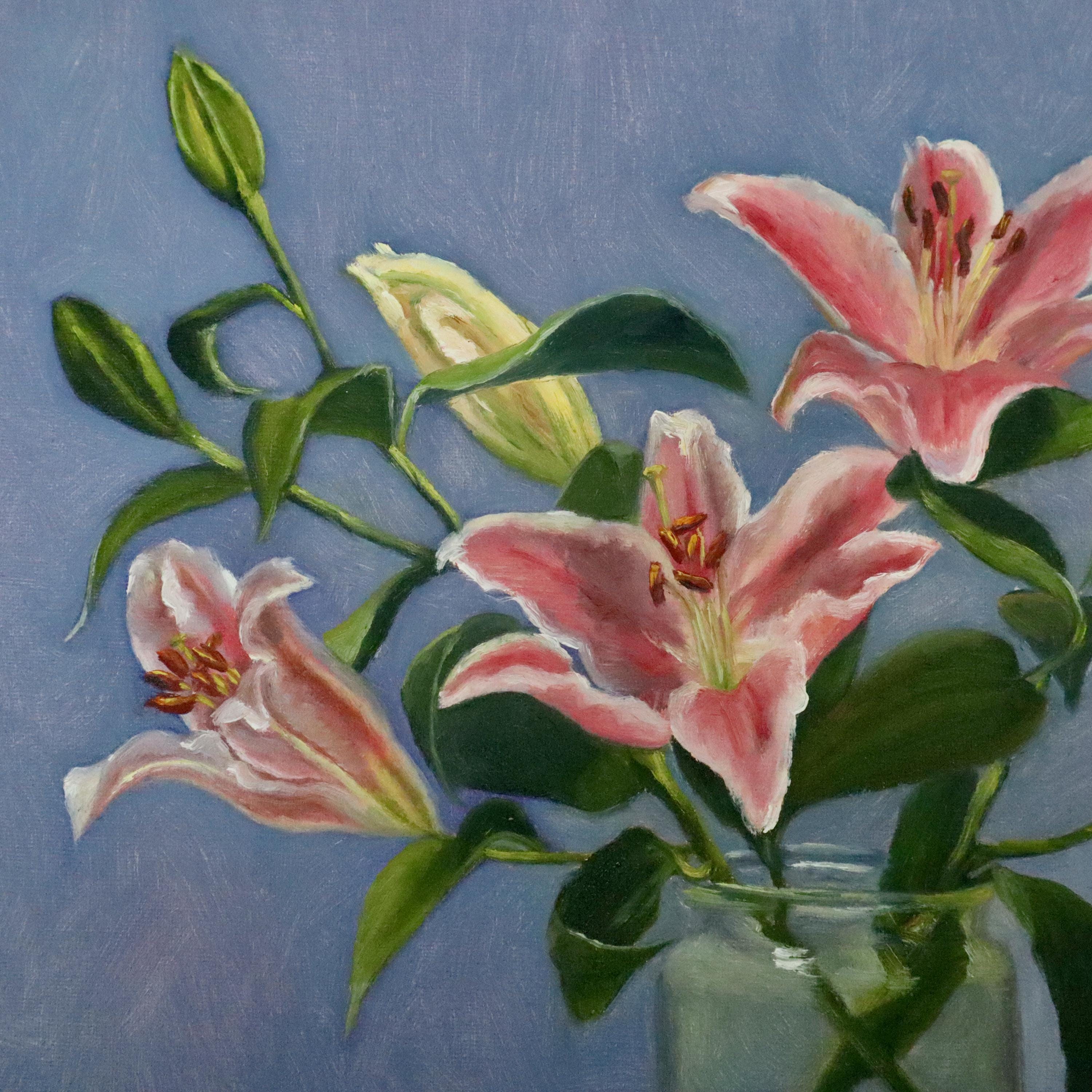 Lily Painting on Canvas Floral Still Life Artwork Wall Art Home Decor ...