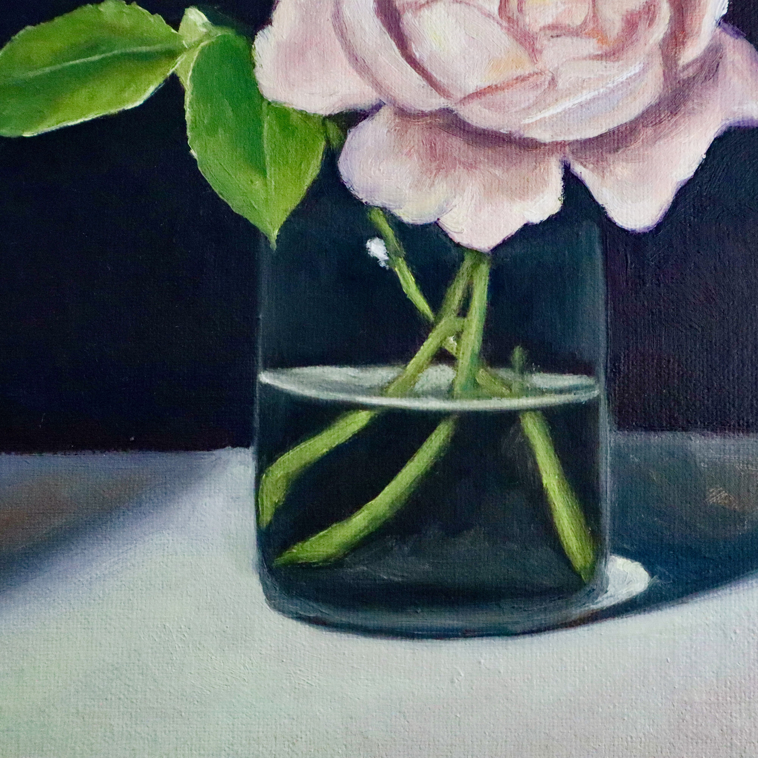 Rose Artwork Floral Still Life Painting Flower Vase Painting Wall Art ...