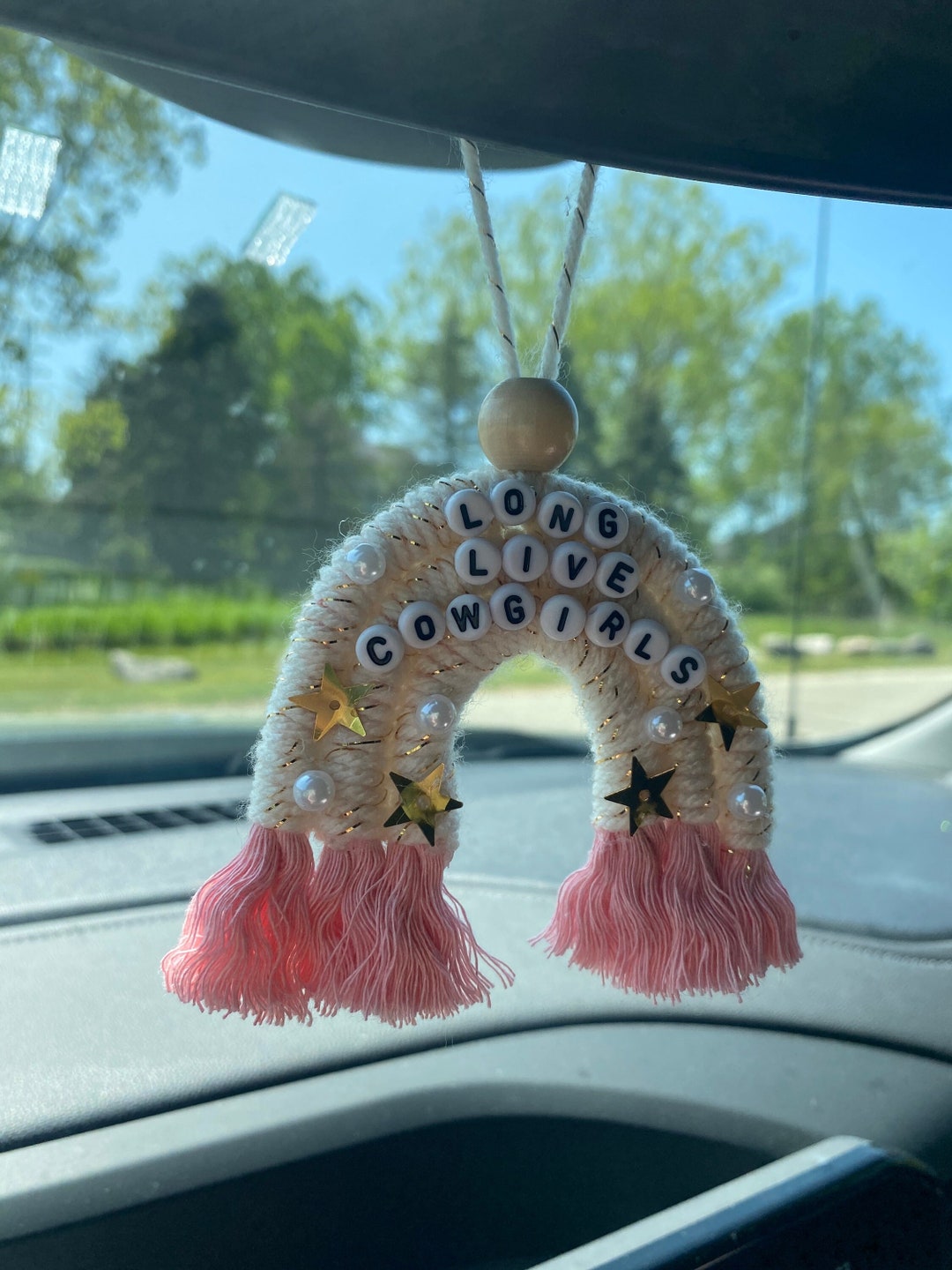 Morgan Wallen Long Live Cowgirls Rainbow Car Charm Rear View Mirror ...