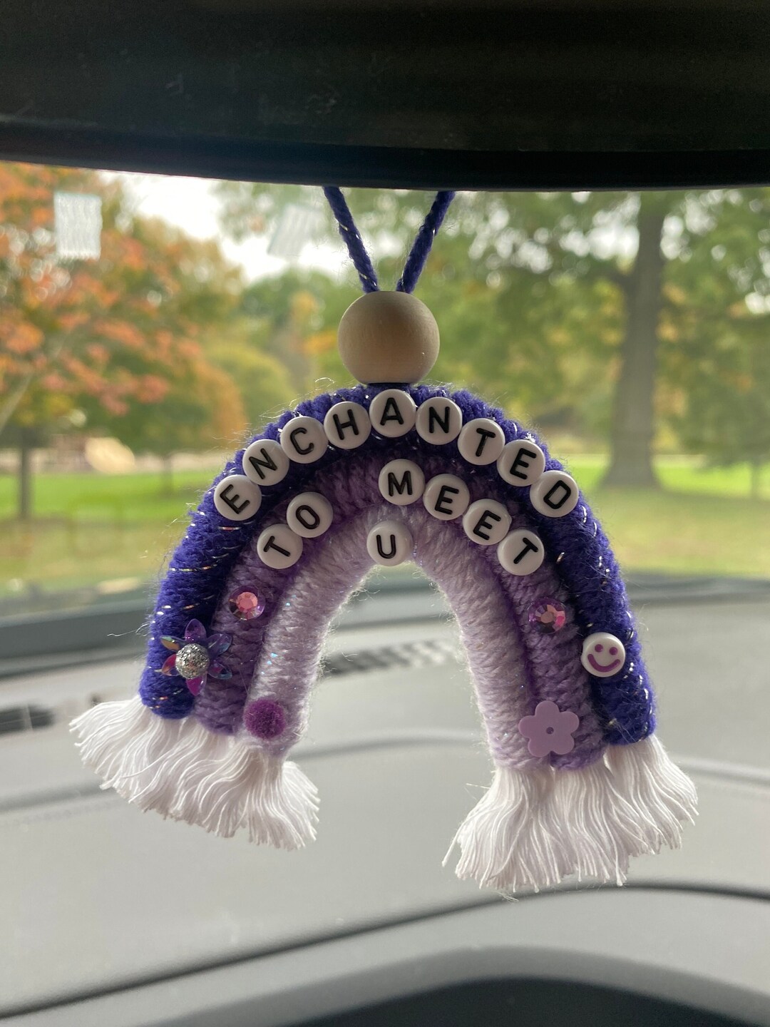 Taylor Swift Enchanted to Meet You Rainbow Car Charm | Rear View Mirror ...