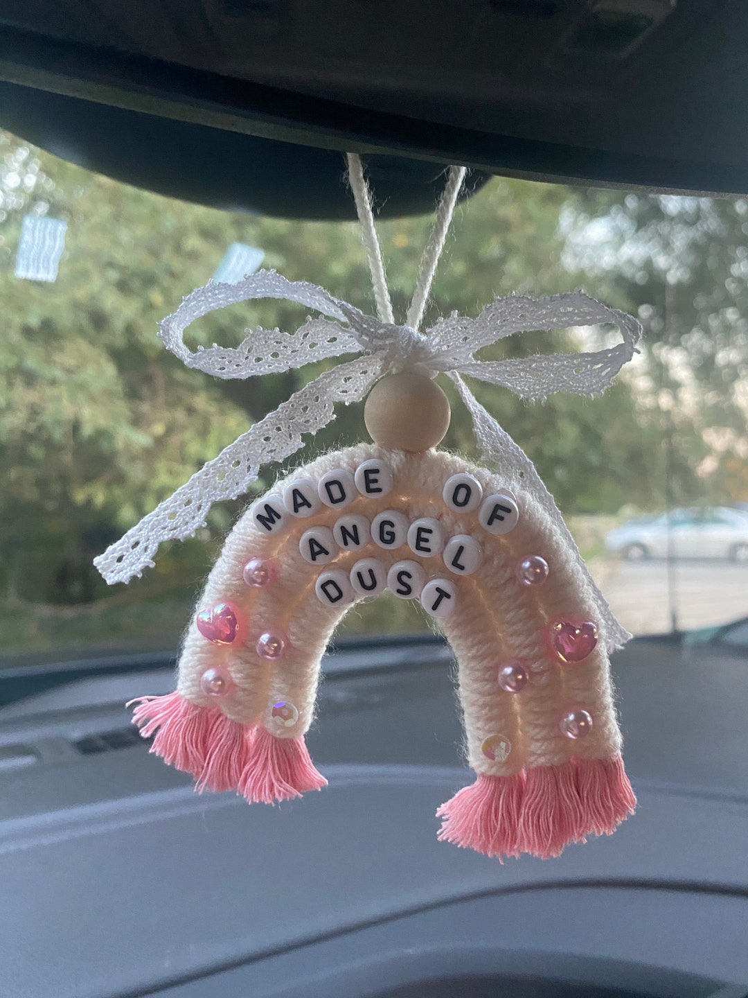 Olivia Rodrigo Lacy Rainbow Car Charm | Rear View Mirror Charm | Car ...