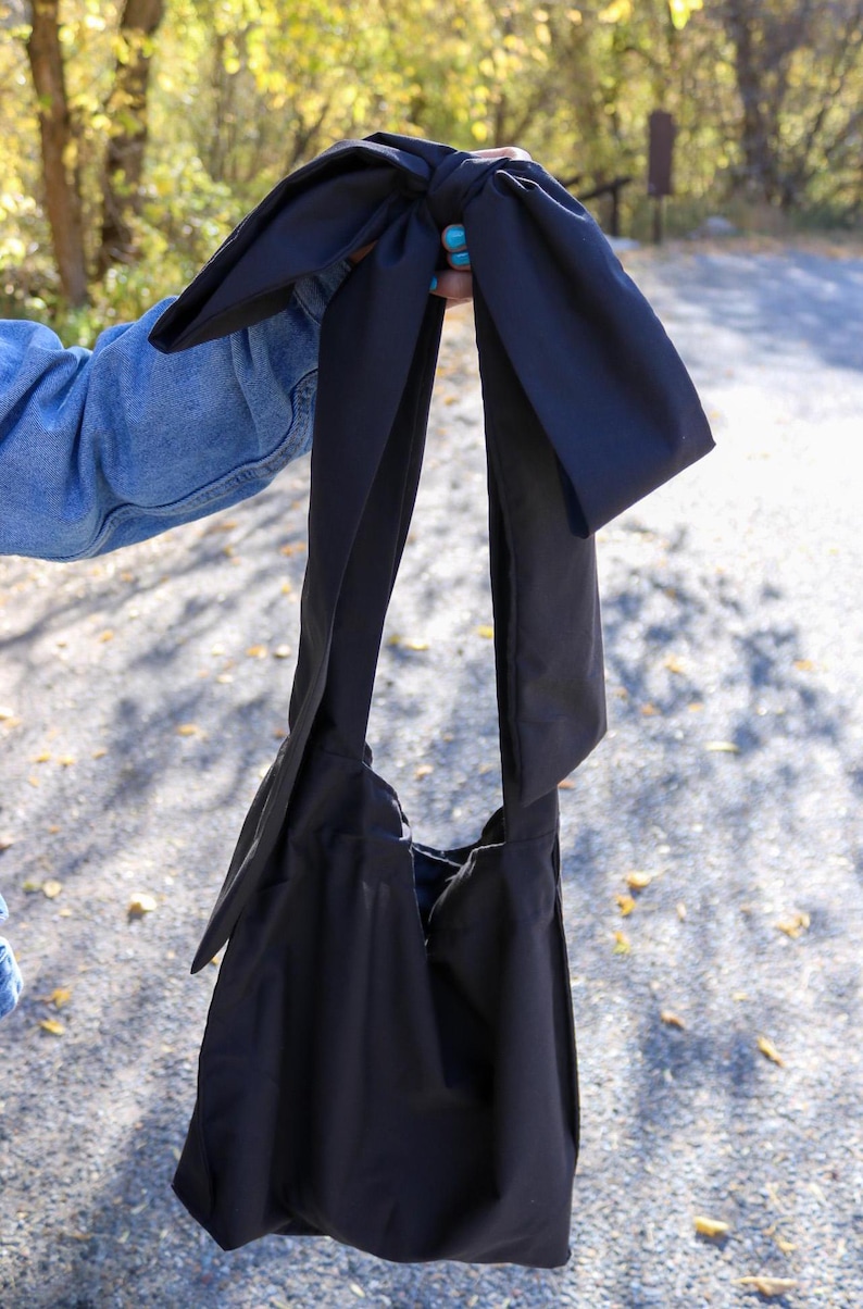 Bow Tote Bag, Bow Strap Tote Bag - Etsy