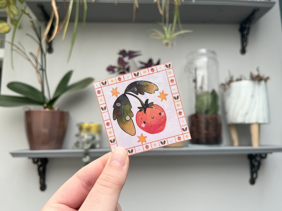 Cute Strawberry Holographic Sticker - Etsy