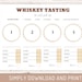 Whiskey Tasting Placemat, Printable Whiskey Tasting Scorecard, Whiskey ...