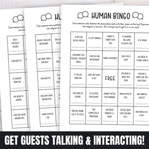 Human Bingo. Icebreaker Bingo, Party Starter Games, Icebreaker Games ...