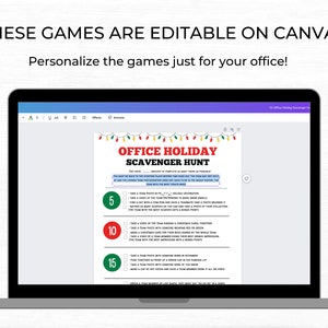 Office Holiday Scavenger Hunt, Workplace Christmas Scavenger Hunt ...