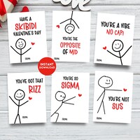 CUSTOM: Skibidi Rizz Fire Sigma- Middle School Slang - Valentines Day ...