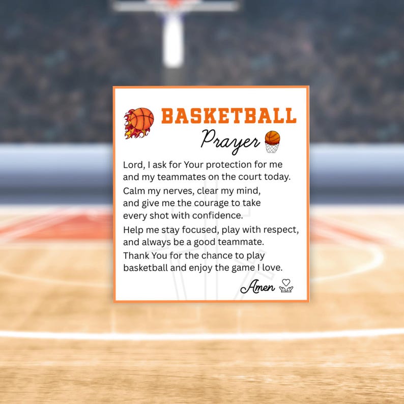 Basketball Player Prayer Cards - Etsy