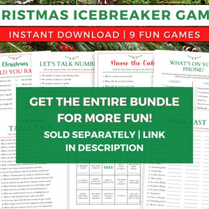Christmas Party Starter Game, Christmas Game Printable, Whats on Your ...