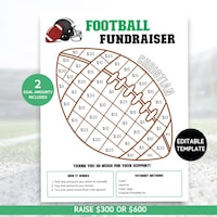 Football "color Me" Fundraiser - Sponsor My Season! - Etsy