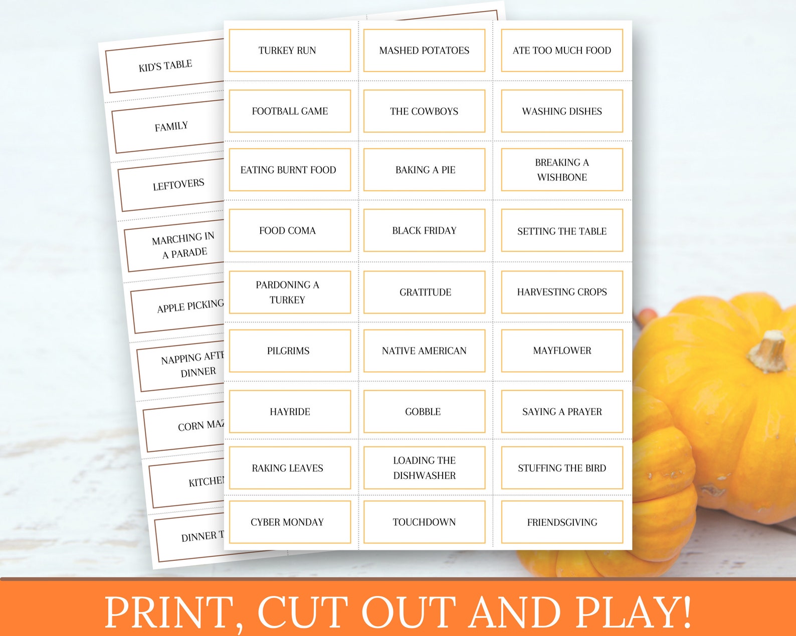 Thanksgiving Game Printable Thanksgiving Games Friendsgiving - Etsy