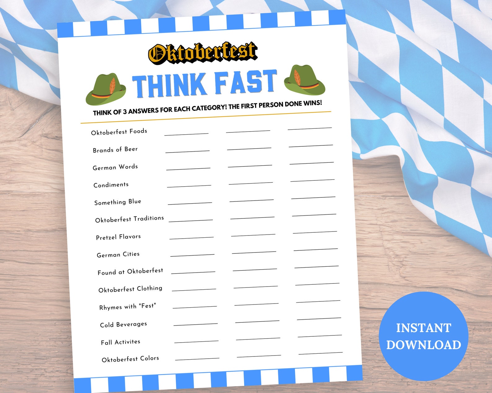 Oktoberfest Games Printable, Oktoberfest Party Game, Adult Oktoberfest ...