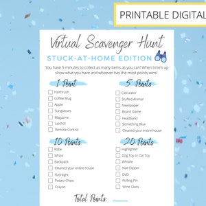 Virtual Scavenger Hunt Quarantine Edition Game for Adults Quarantine ...