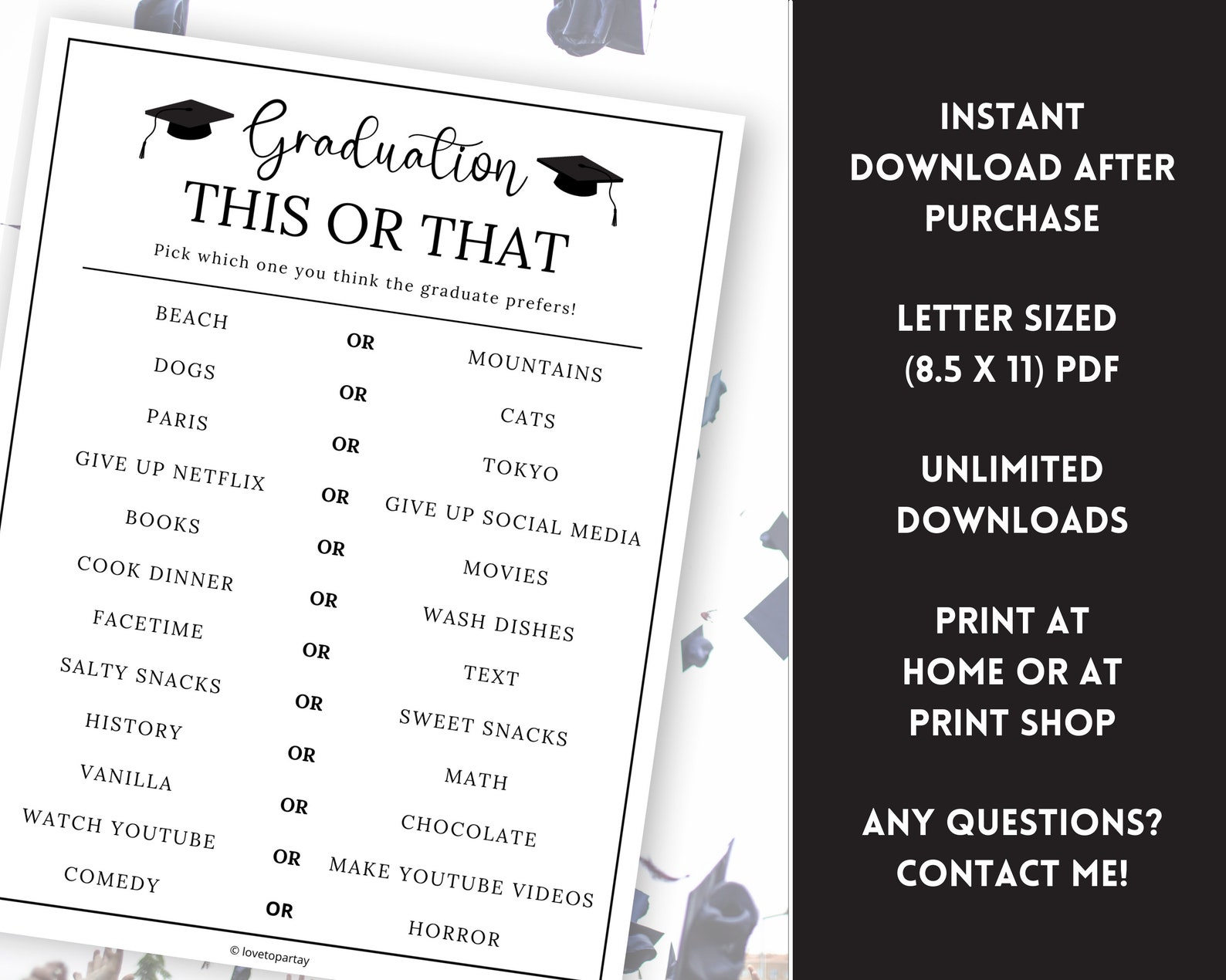 Graduation Party Games Graduation Games Printable Fun - Etsy