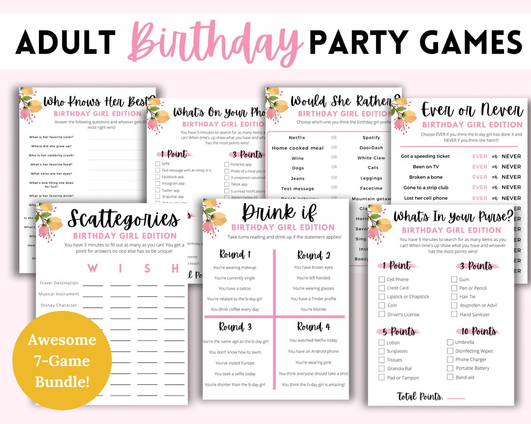 Quarantine Birthday Games Adult Birthday Party Games Adult Birthday