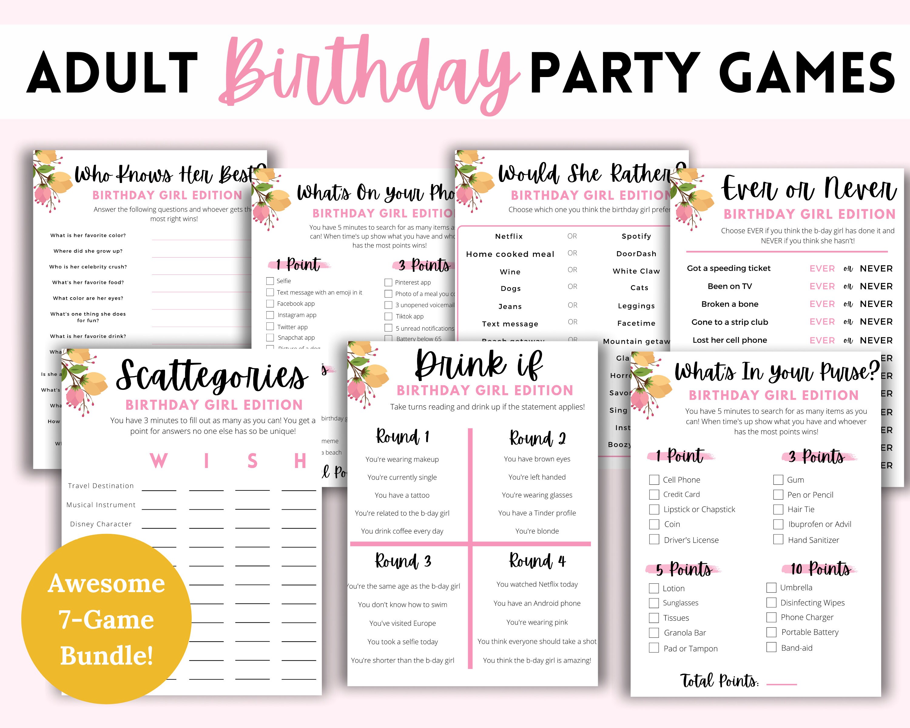 Party Favors Games Adult Birthday Games Quarantine Adult Birthday Party Favors Games Adult Birthday Games Quarantine Adult Birthday