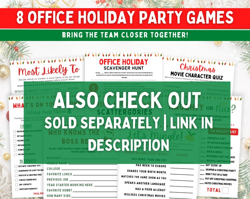 Christmas Icebreakers, Christmas Games for Adults, Holiday Party Games ...