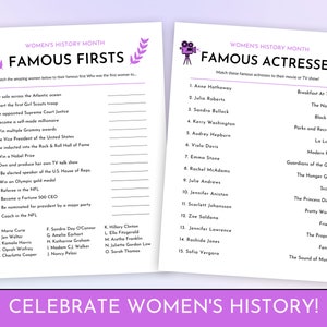 Women's History Month Games, International Women's Day Games, Women's ...