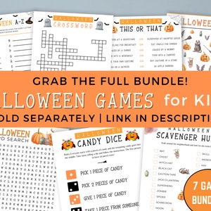 Halloween Game, Halloween Activity for Kids, Printable Halloween ...