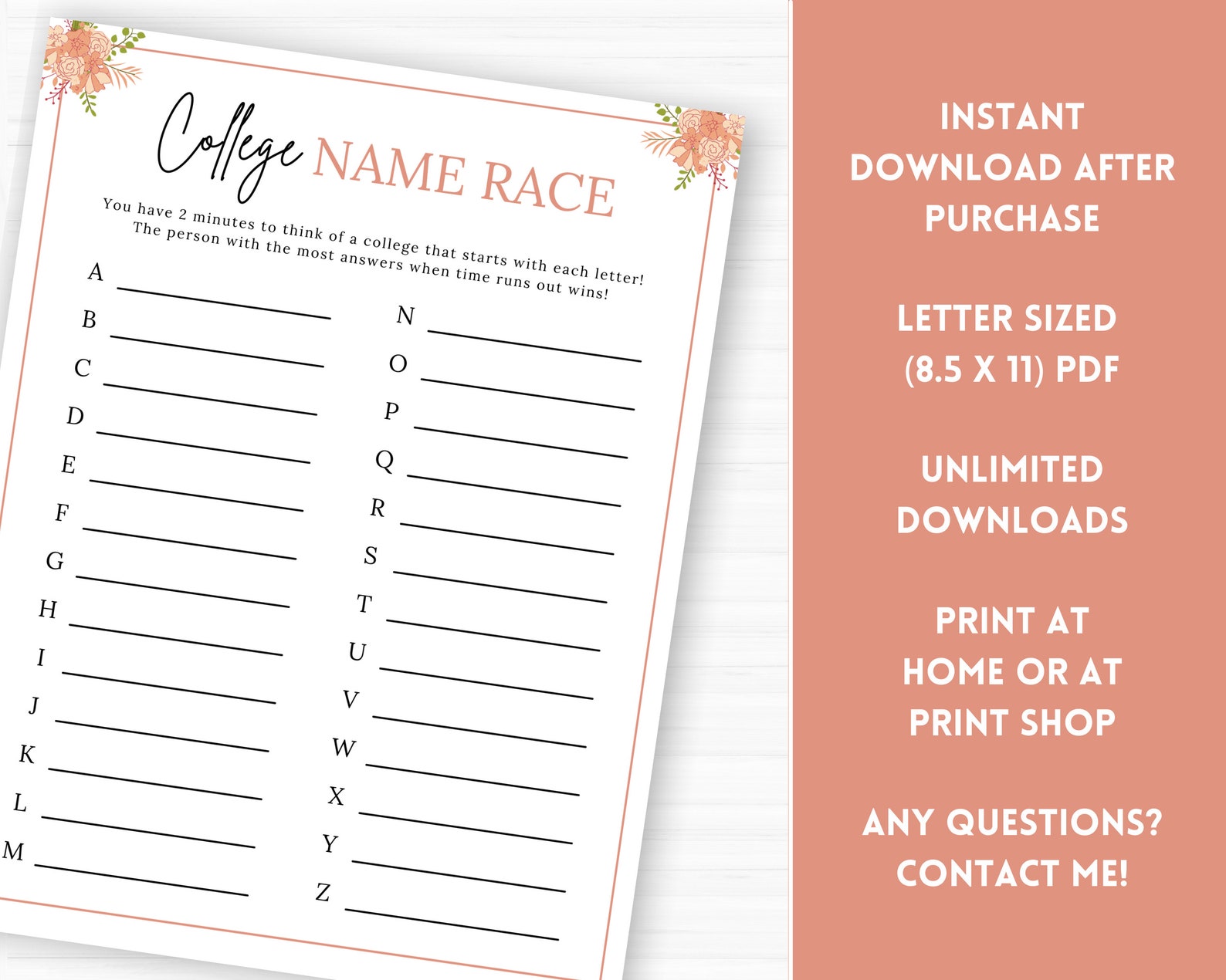 College Going Away Party Games, College Trunk Party Games, College Send ...