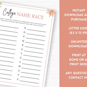 College Going Away Party Games, College Trunk Party Games, College Send ...