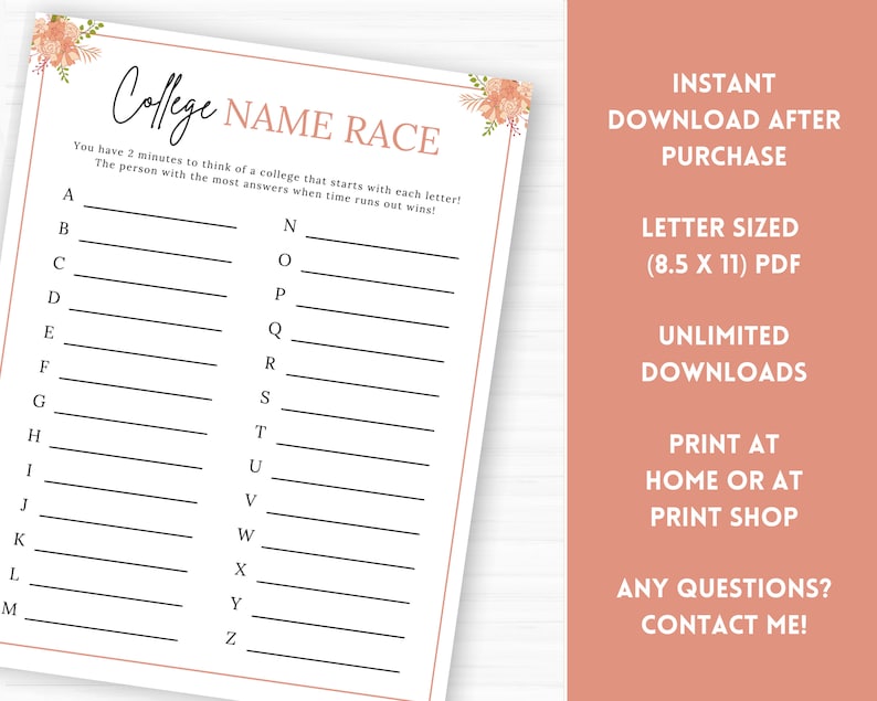 College Going Away Party Games, College Trunk Party Games, College Send ...