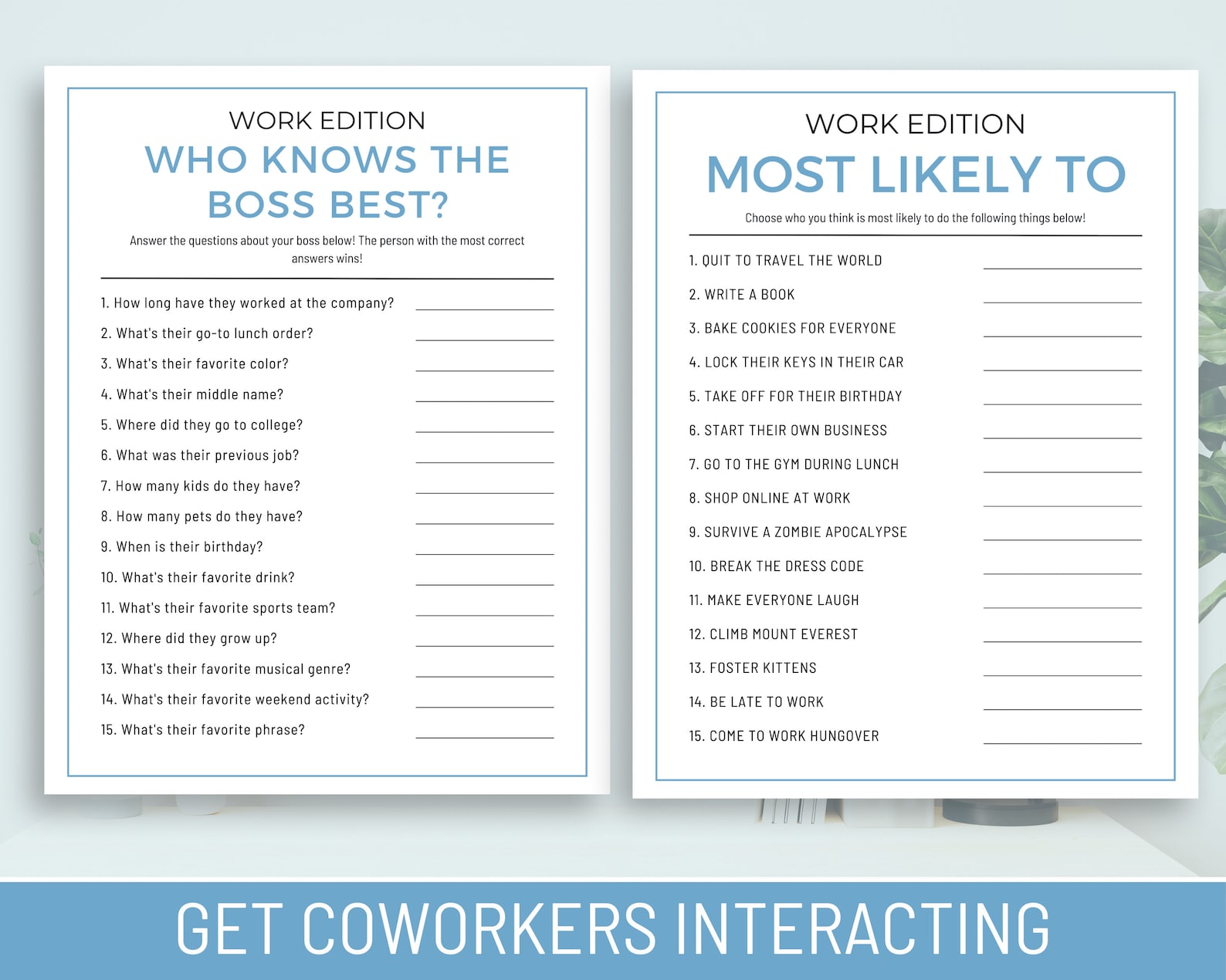 Office Party Games Bundle, Work Party Games, Team Building Games, Work ...