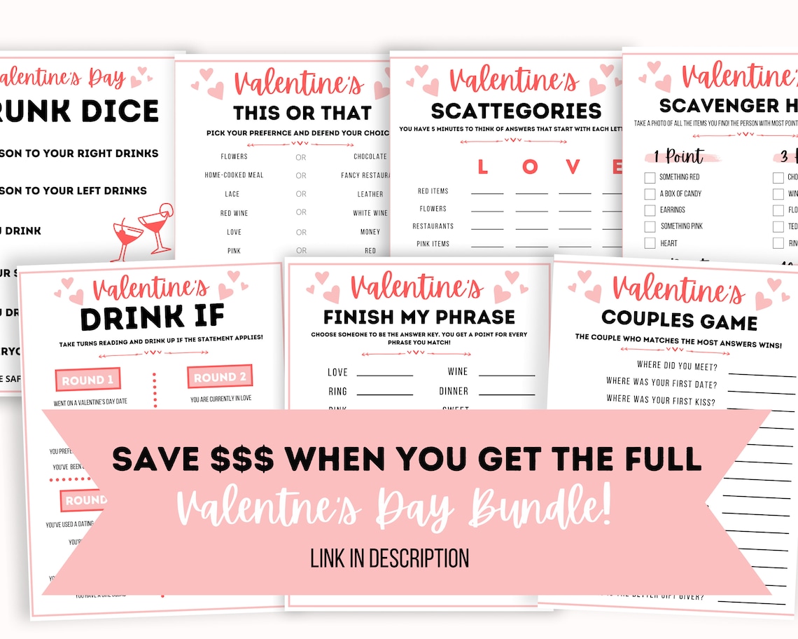Valentine's Day Scavenger Hunt Valentine's Scavenger - Etsy