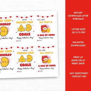 Potato Chips Valentine Cards, Classroom Valentine's Day Cards, Class ...