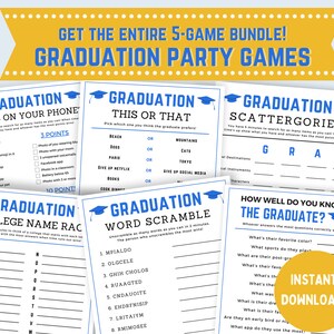 Graduation Word Scramble Game, Graduation Party Game, Graduation Game ...