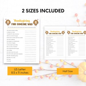 Thanksgiving Find Someone Who, Thanksgiving Game Printable, Family ...