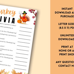 Thanksgiving Games, Thanksgiving Party Games, Thanksgiving Game Bundle ...