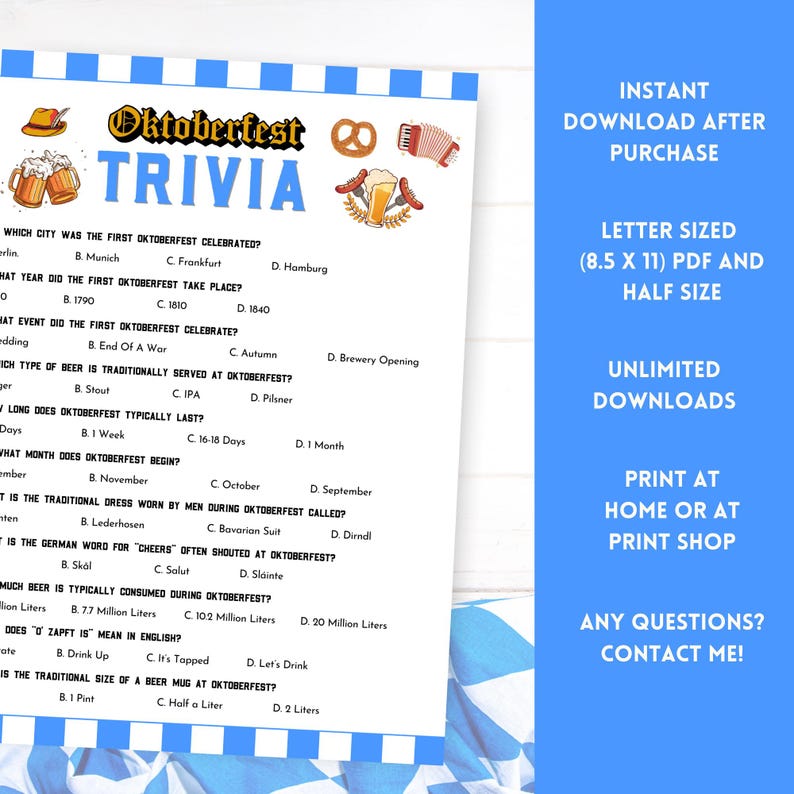 Oktoberfest Party Games, Oktoberfest Games Printable, Oktoberfest Game ...