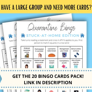 Quarantine Bingo, Quarantine Game for Adults, Quarantine Birthday Games ...