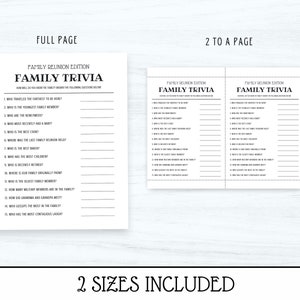 Family Reunion Games Printable, Family Reunion Activities, Family ...