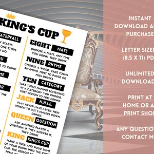 King's Cup Game, King's Cup Drinking Game, Drinking Games, Drinking ...