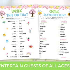 Spring Party Games Bundle, Spring Games, Springtime Activities for Kids ...
