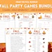 Fall Games Bundle, Printable Autumn Game Bundle, Fall Activities for ...
