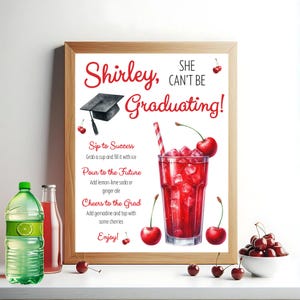 Shirley Temple Bar Graduation Sign, Shirley She Can’t Be Graduating ...
