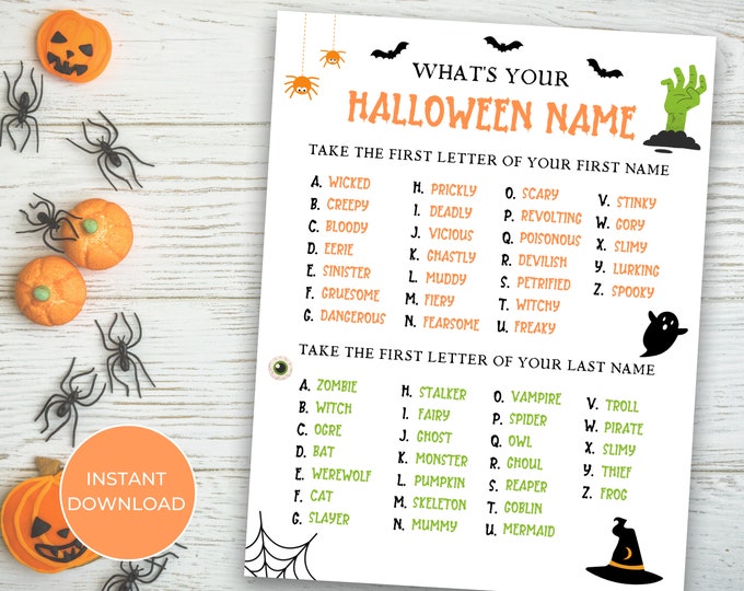 15 Halloween Party Game Bundle Printable for Kids and Adults Icebreaker ...