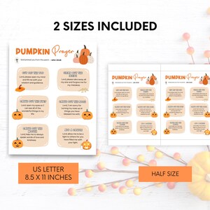 Pumpkin Prayer Printable, Carving Christian Halloween Activity ...