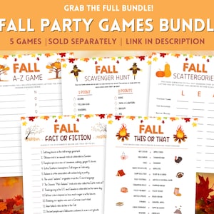 Fall Trivia Game, Fact or Faction Fall Party Game, Fall Themed Games ...