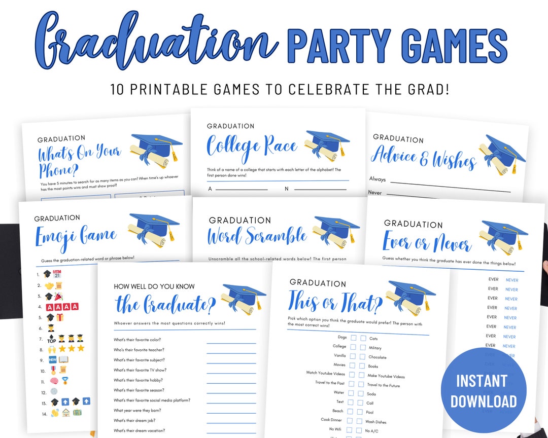 Graduation Party Games, Graduation Games Printable, Graduation Party ...